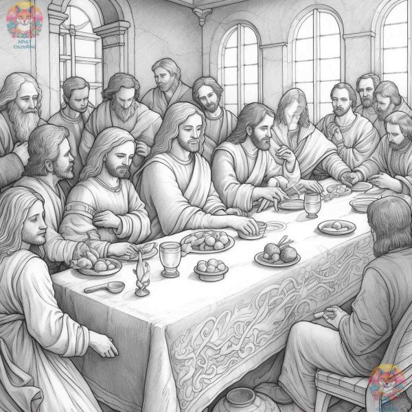 Recreate the Iconic Last Supper with an Amazing Coloring Page ...
