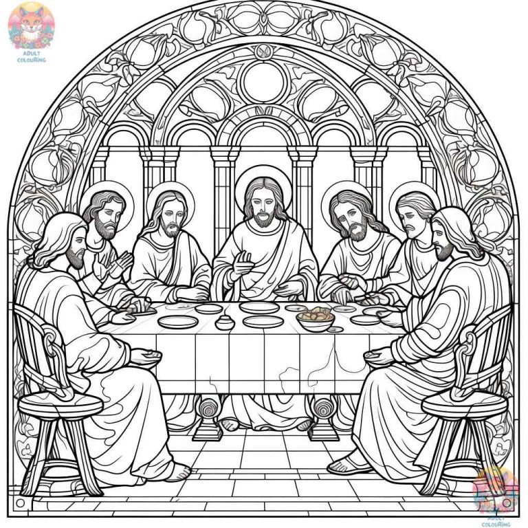 Recreate the Iconic Last Supper with an Amazing Coloring Page ...