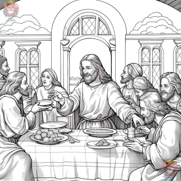 Recreate the Iconic Last Supper with an Amazing Coloring Page ...