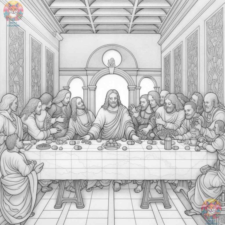 Recreate the Iconic Last Supper with an Amazing Coloring Page ...