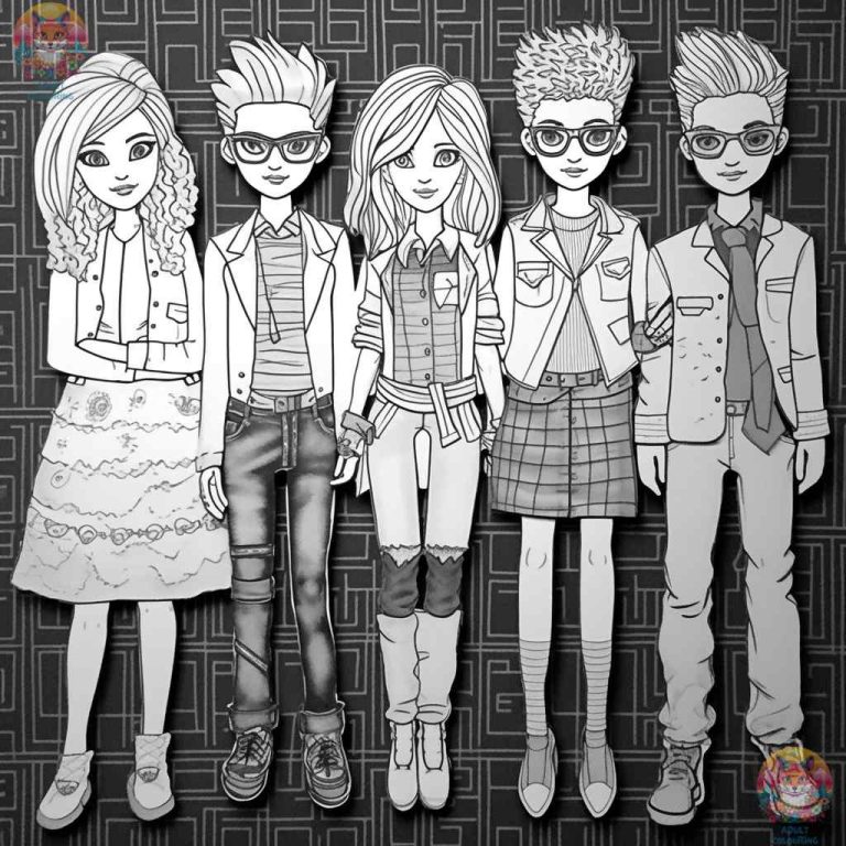 Redefining Playtime: Unique Paper Dolls Coloring Pages - adultcolouring.com