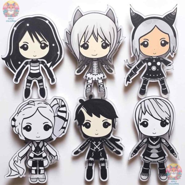 Redefining Playtime: Unique Paper Dolls Coloring Pages - adultcolouring.com