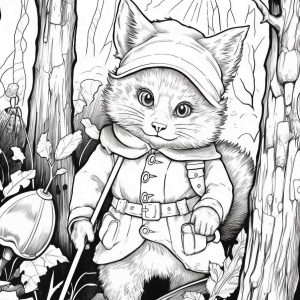Fairytale Magic: Awesome Puss in Boots Coloring Pages - adultcolouring.com
