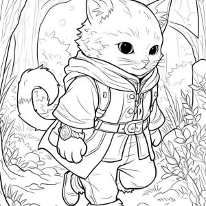 Fairytale Magic: Awesome Puss in Boots Coloring Pages - adultcolouring.com