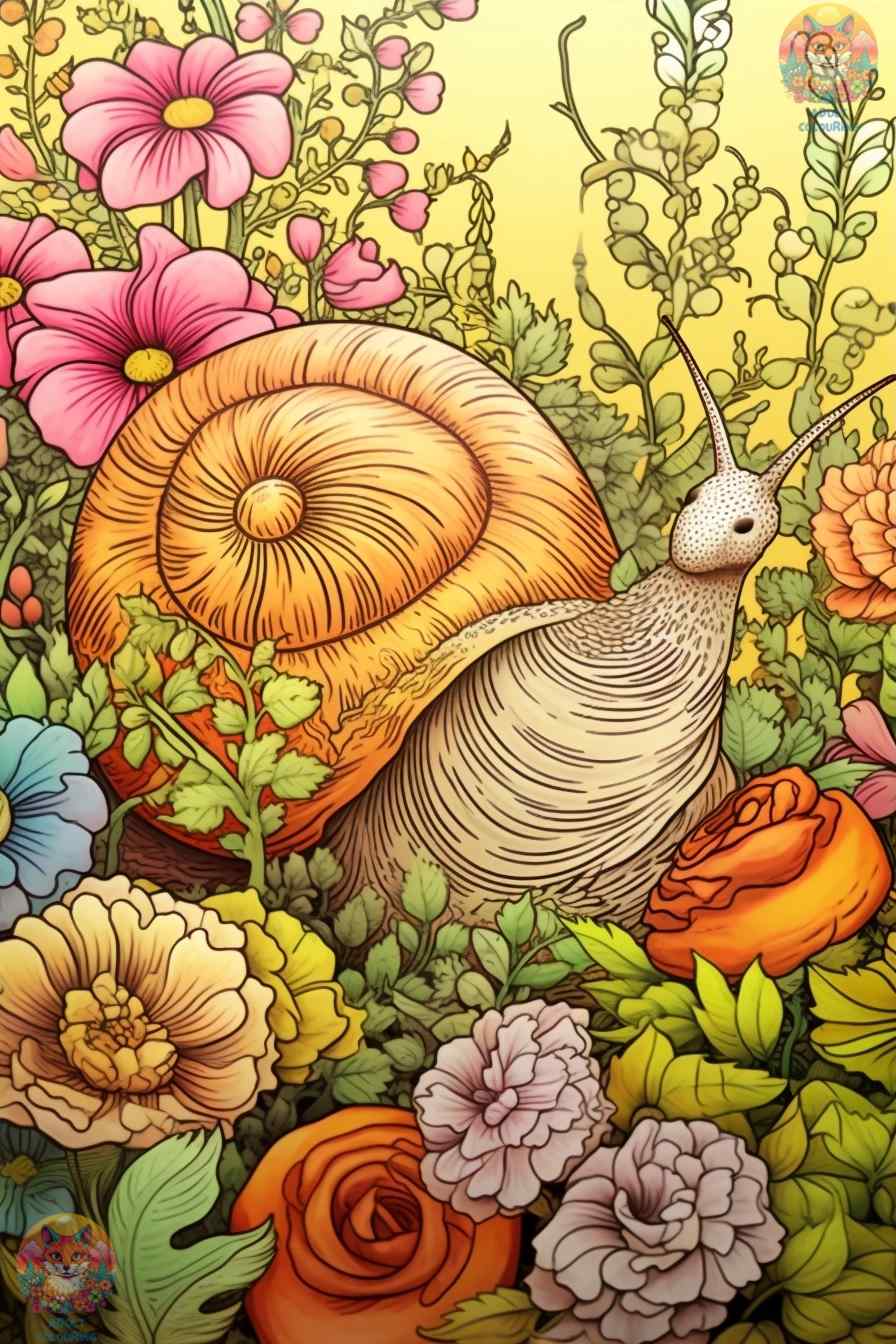 Introducing Our Awesome Snail Coloring Page Collection - adultcolouring.com