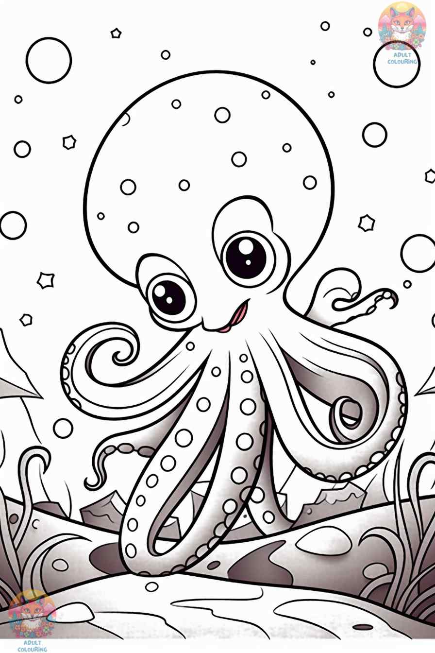 A Deep Dive Into the Best Squid Coloring Pages - adultcolouring.com