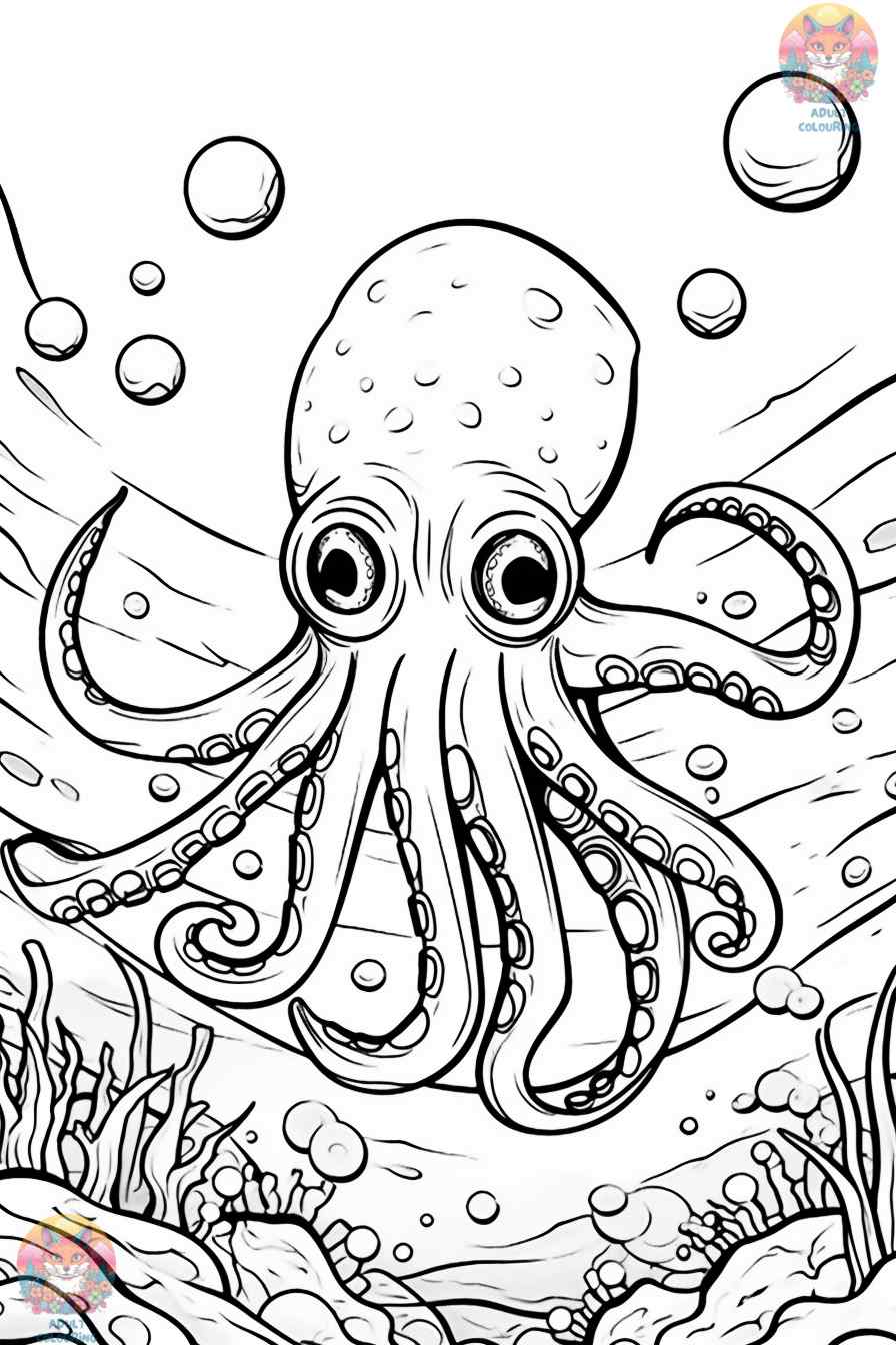 A Deep Dive Into the Best Squid Coloring Pages - adultcolouring.com