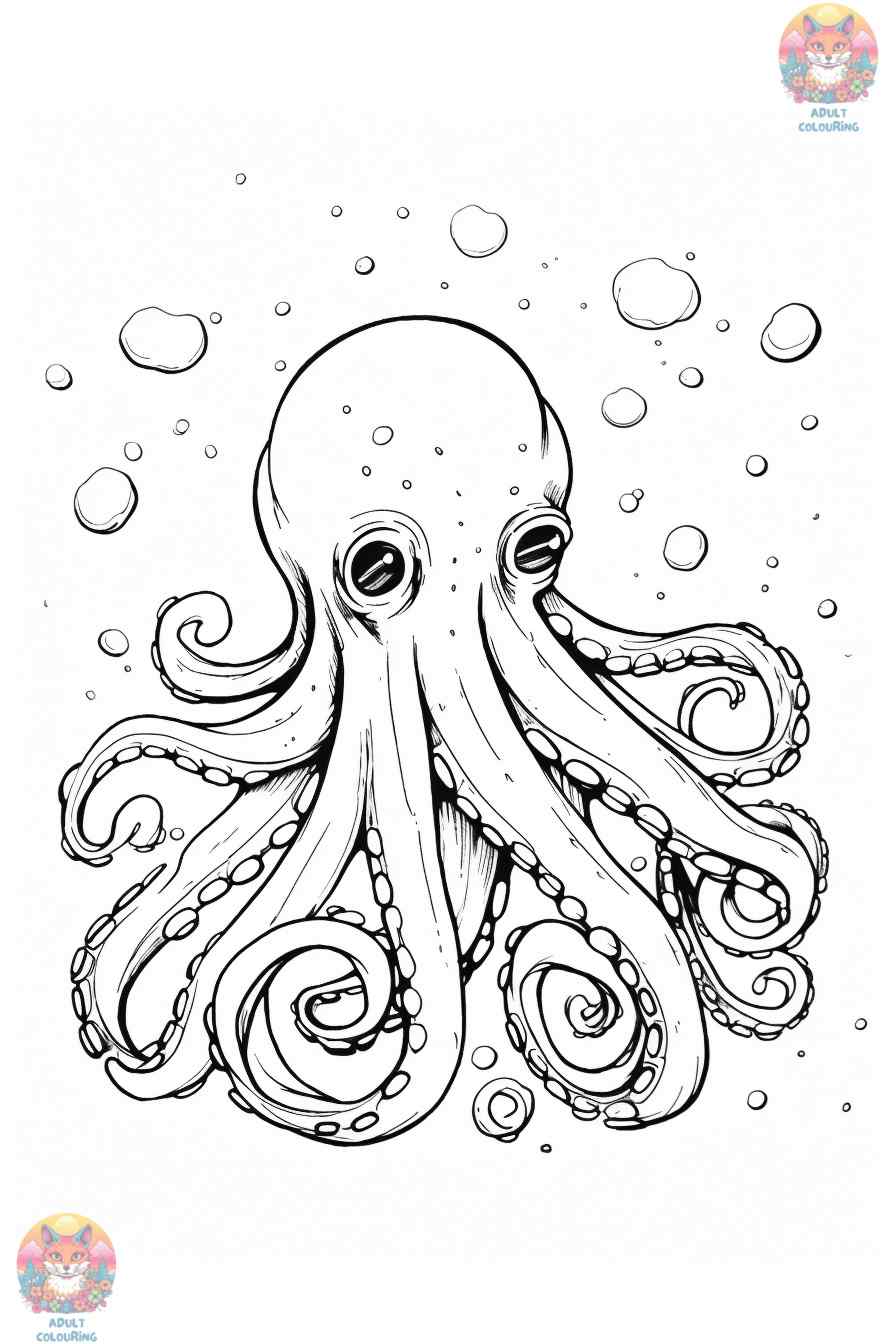 A Deep Dive Into the Best Squid Coloring Pages - adultcolouring.com