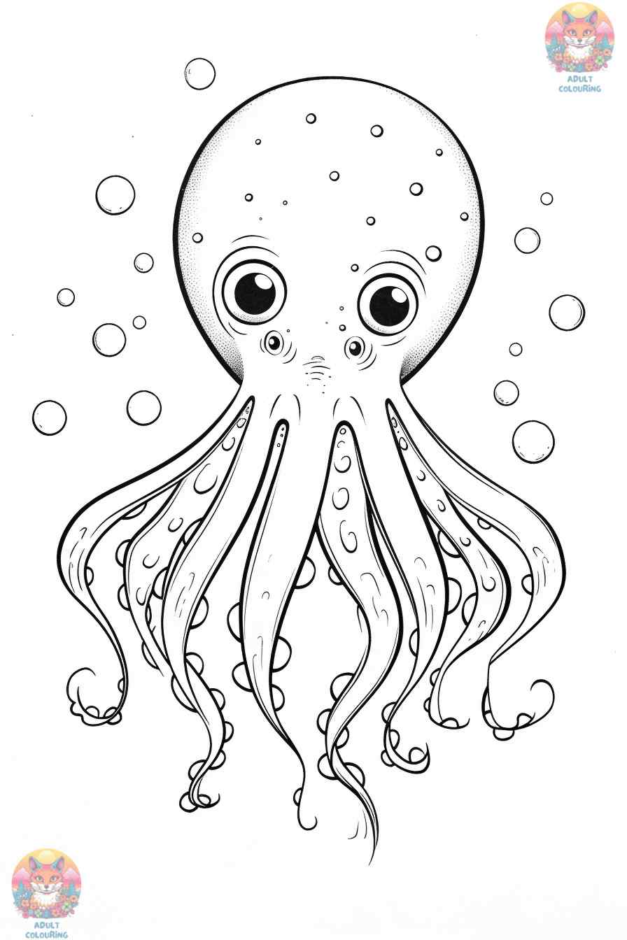 A Deep Dive Into the Best Squid Coloring Pages - adultcolouring.com