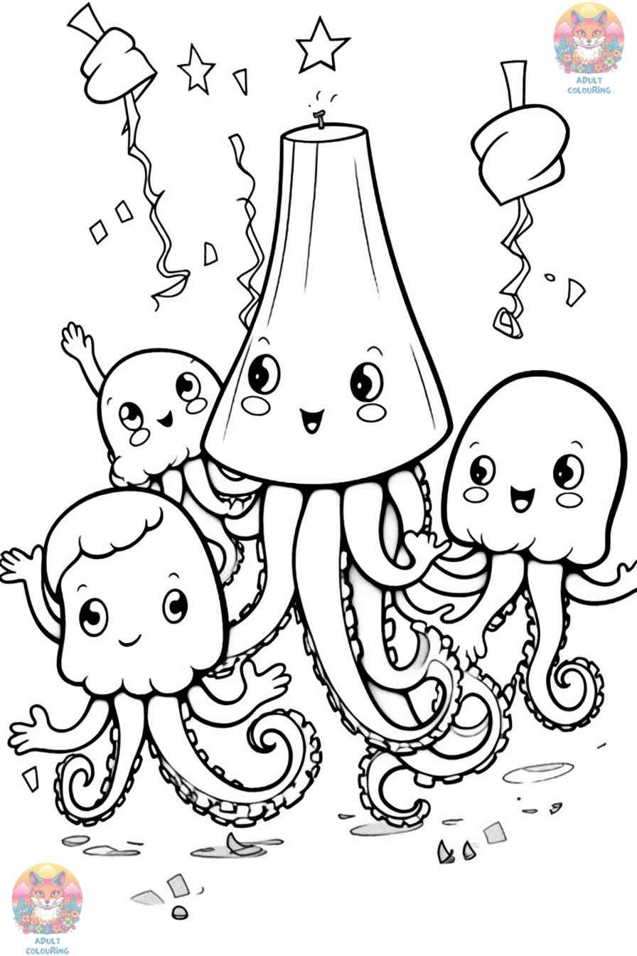 A Deep Dive Into the Best Squid Coloring Pages - adultcolouring.com