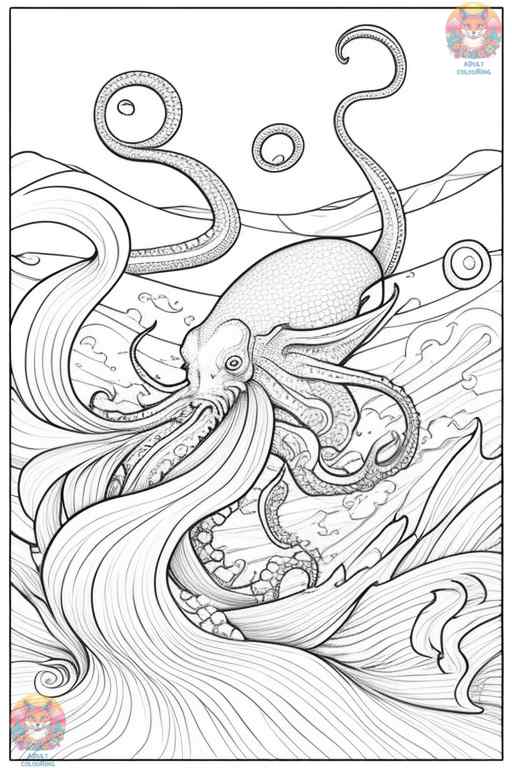 A Deep Dive Into the Best Squid Coloring Pages - adultcolouring.com