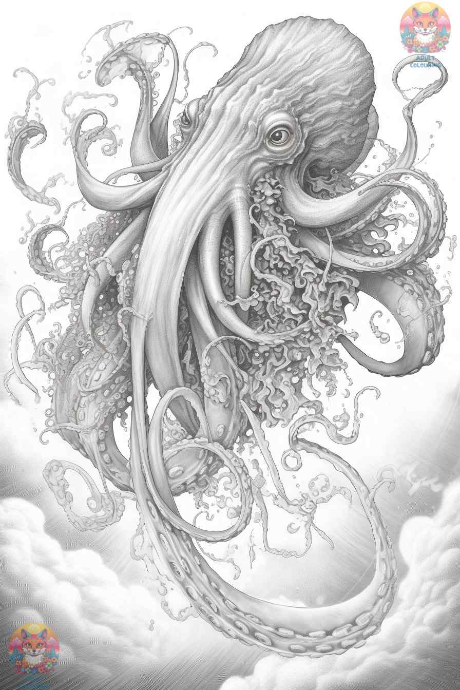 A Deep Dive Into the Best Squid Coloring Pages - adultcolouring.com