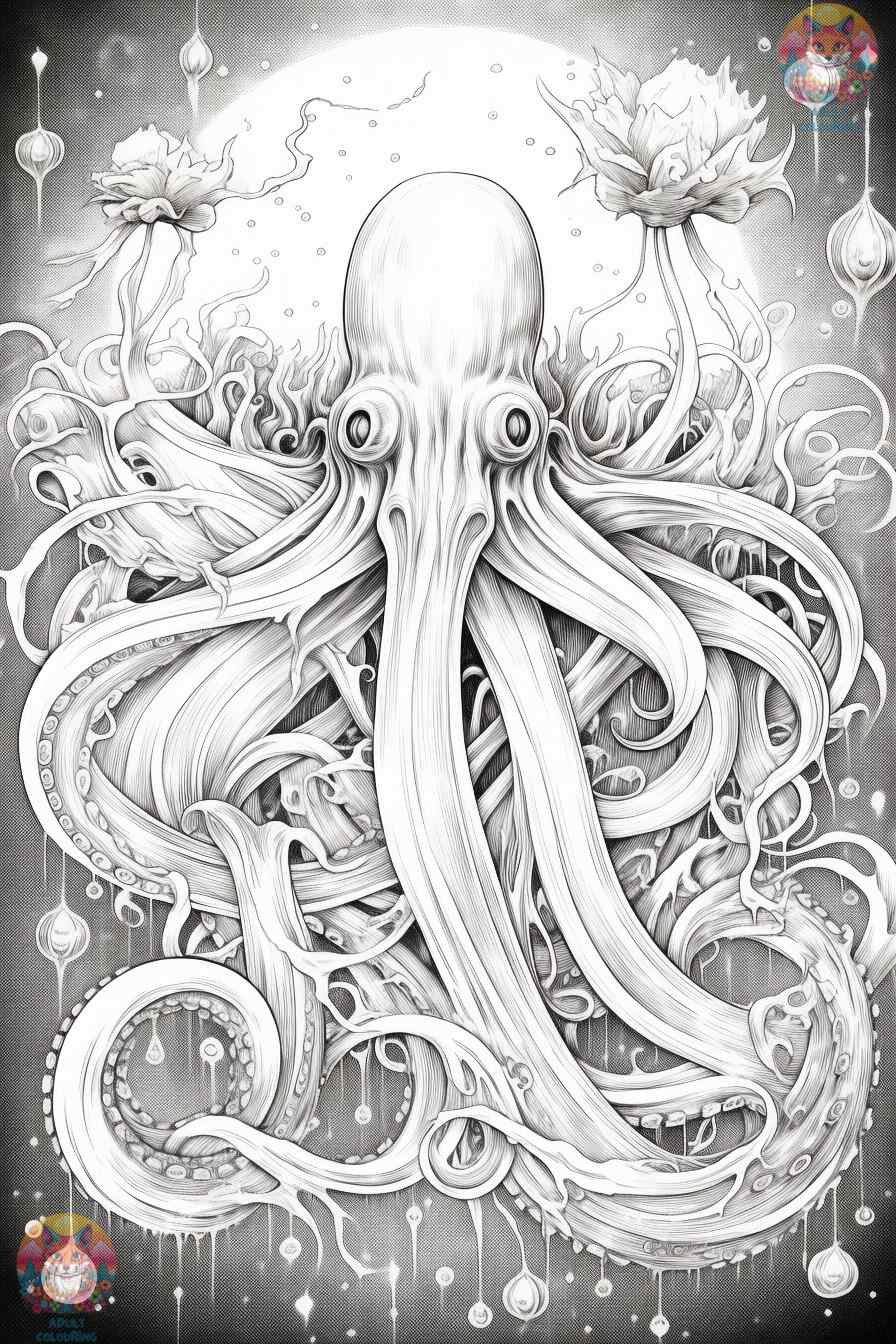 A Deep Dive Into the Best Squid Coloring Pages - adultcolouring.com