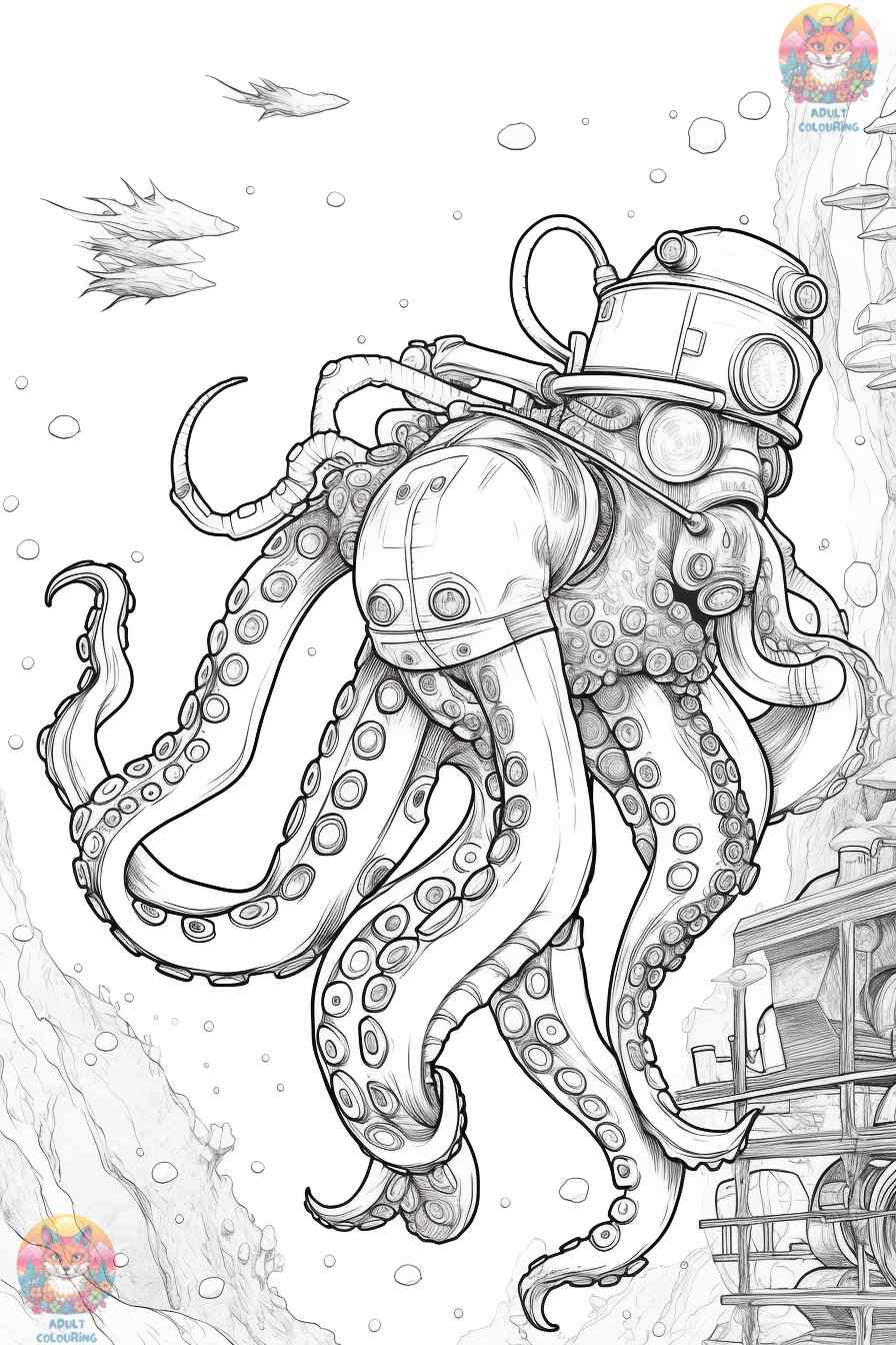 A Deep Dive Into the Best Squid Coloring Pages - adultcolouring.com