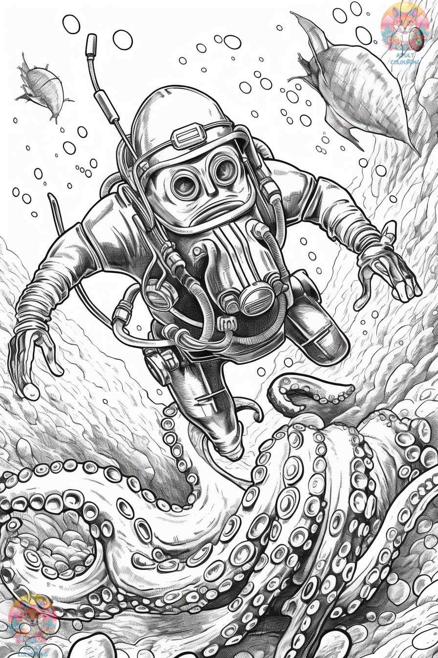 A Deep Dive Into the Best Squid Coloring Pages - adultcolouring.com