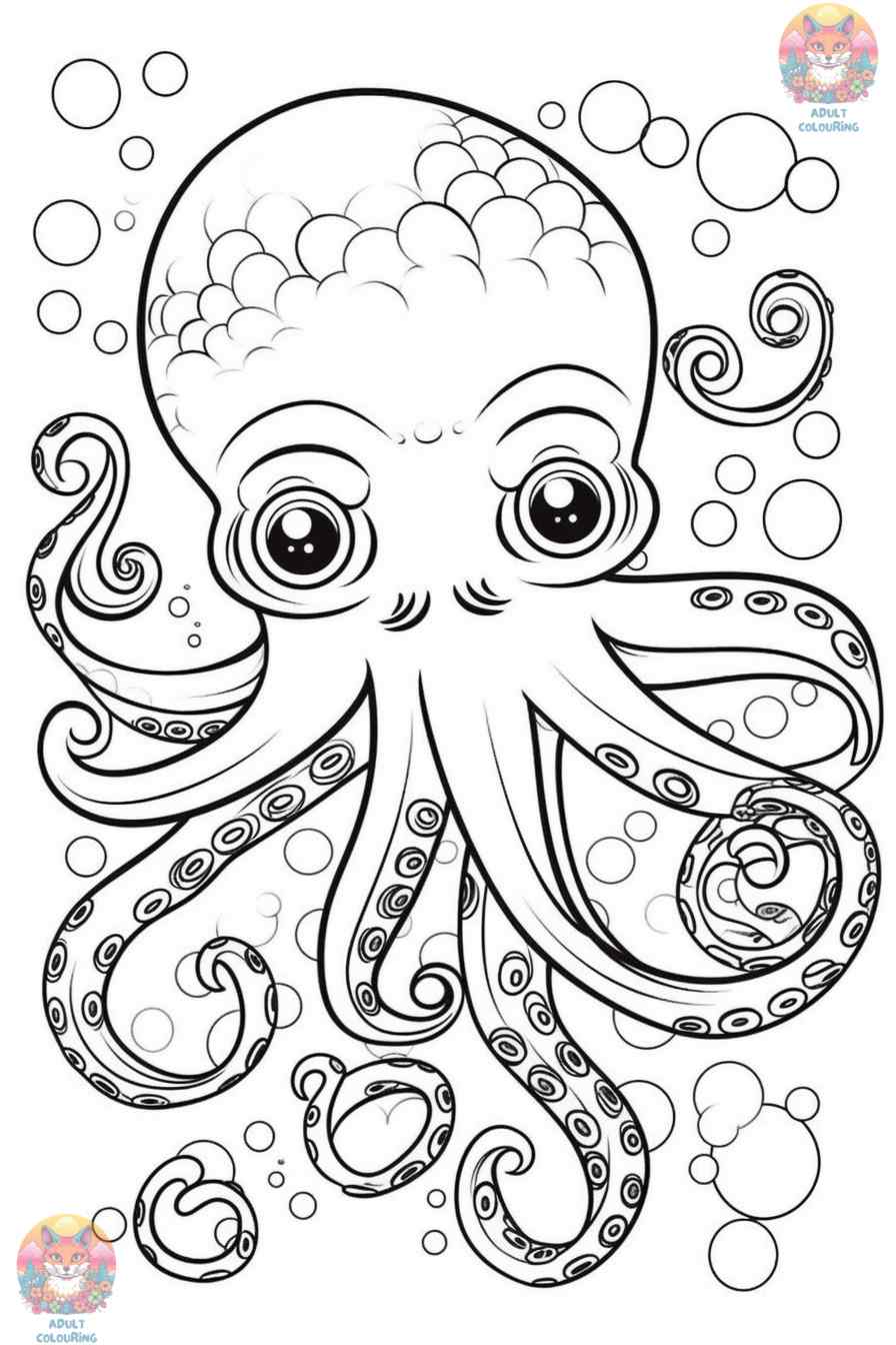 A Deep Dive Into the Best Squid Coloring Pages - adultcolouring.com