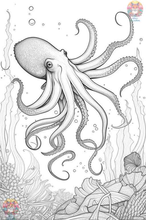 A Deep Dive Into the Best Squid Coloring Pages - adultcolouring.com
