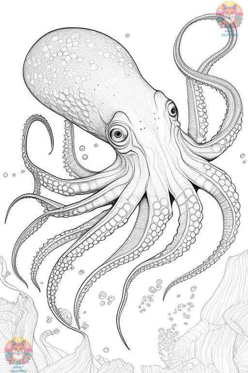 A Deep Dive Into the Best Squid Coloring Pages - adultcolouring.com