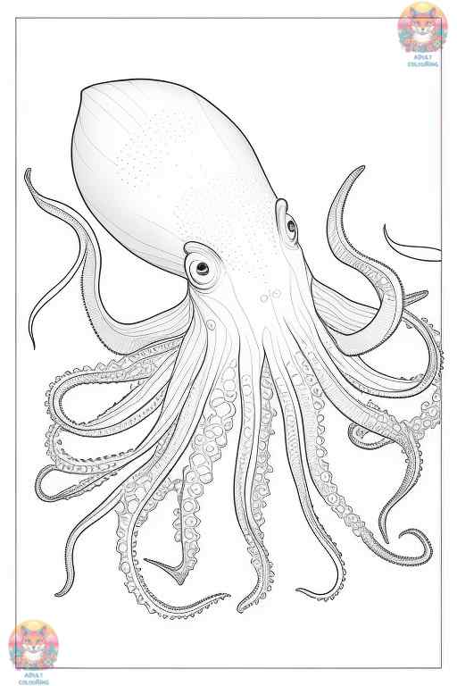 A Deep Dive Into the Best Squid Coloring Pages - adultcolouring.com