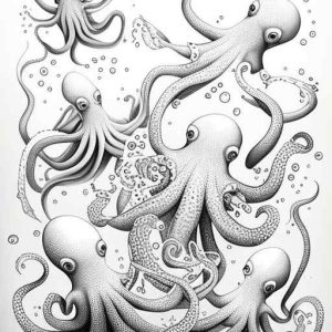 A Deep Dive Into the Best Squid Coloring Pages - adultcolouring.com