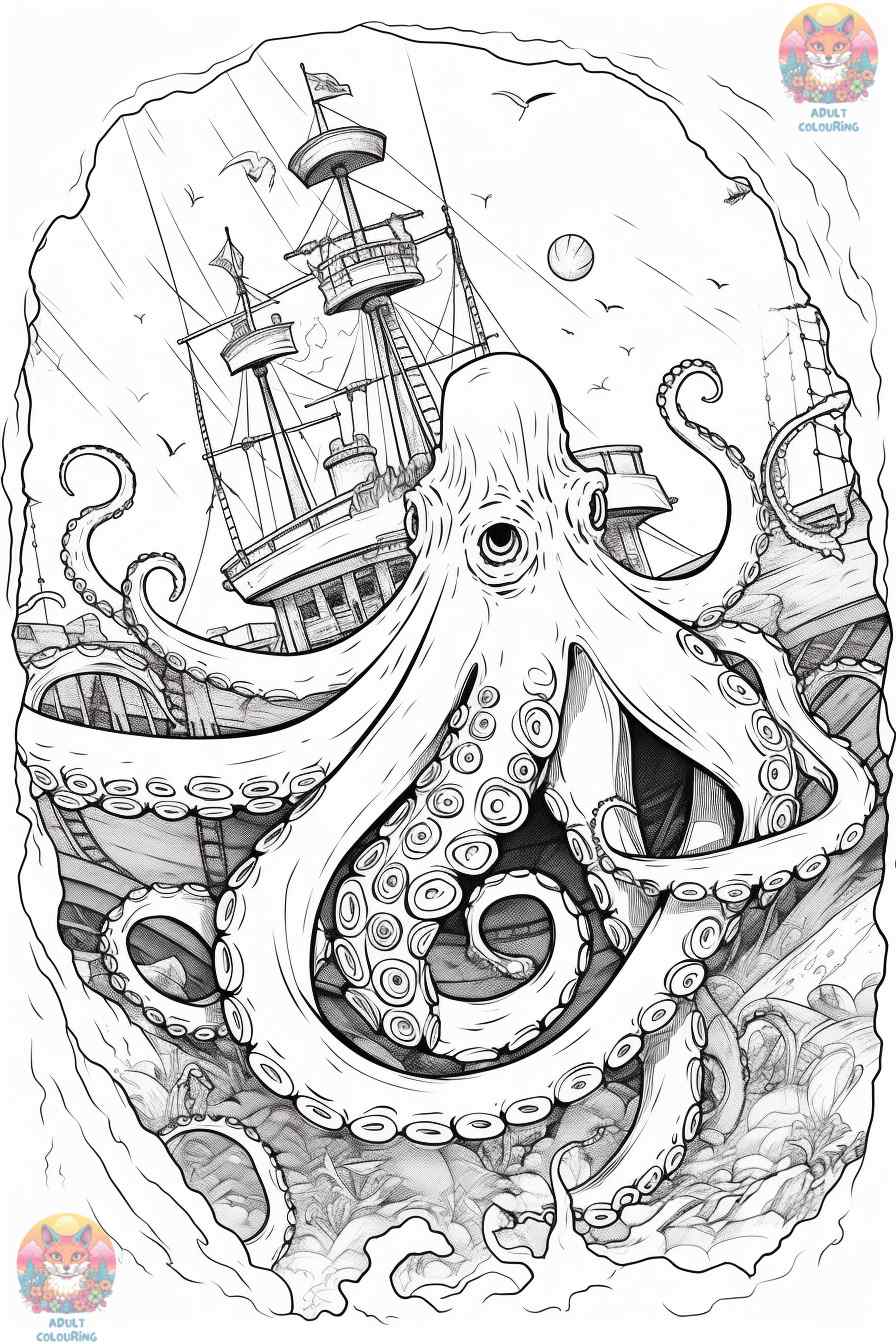 A Deep Dive Into the Best Squid Coloring Pages - adultcolouring.com