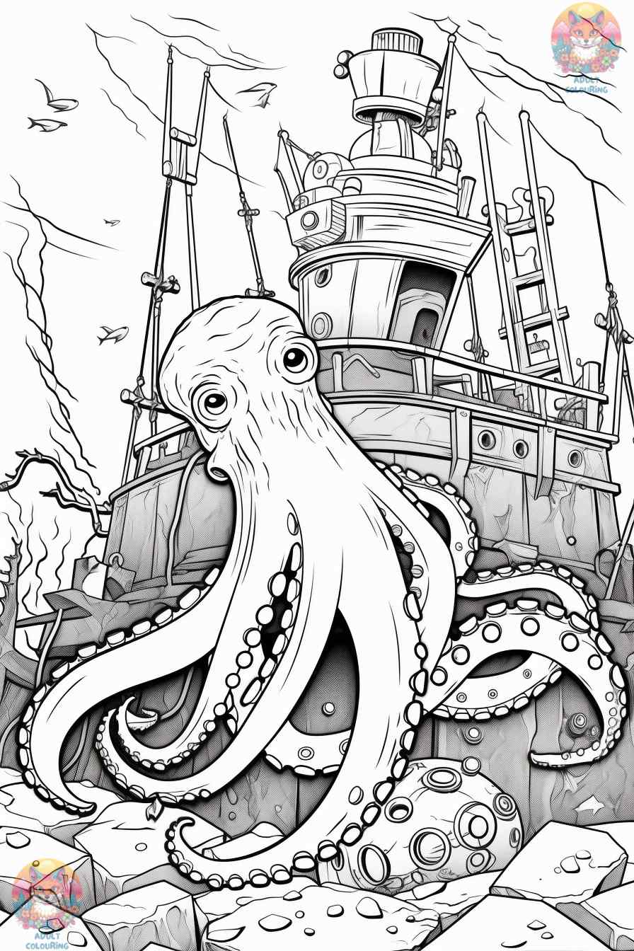 A Deep Dive Into the Best Squid Coloring Pages - adultcolouring.com