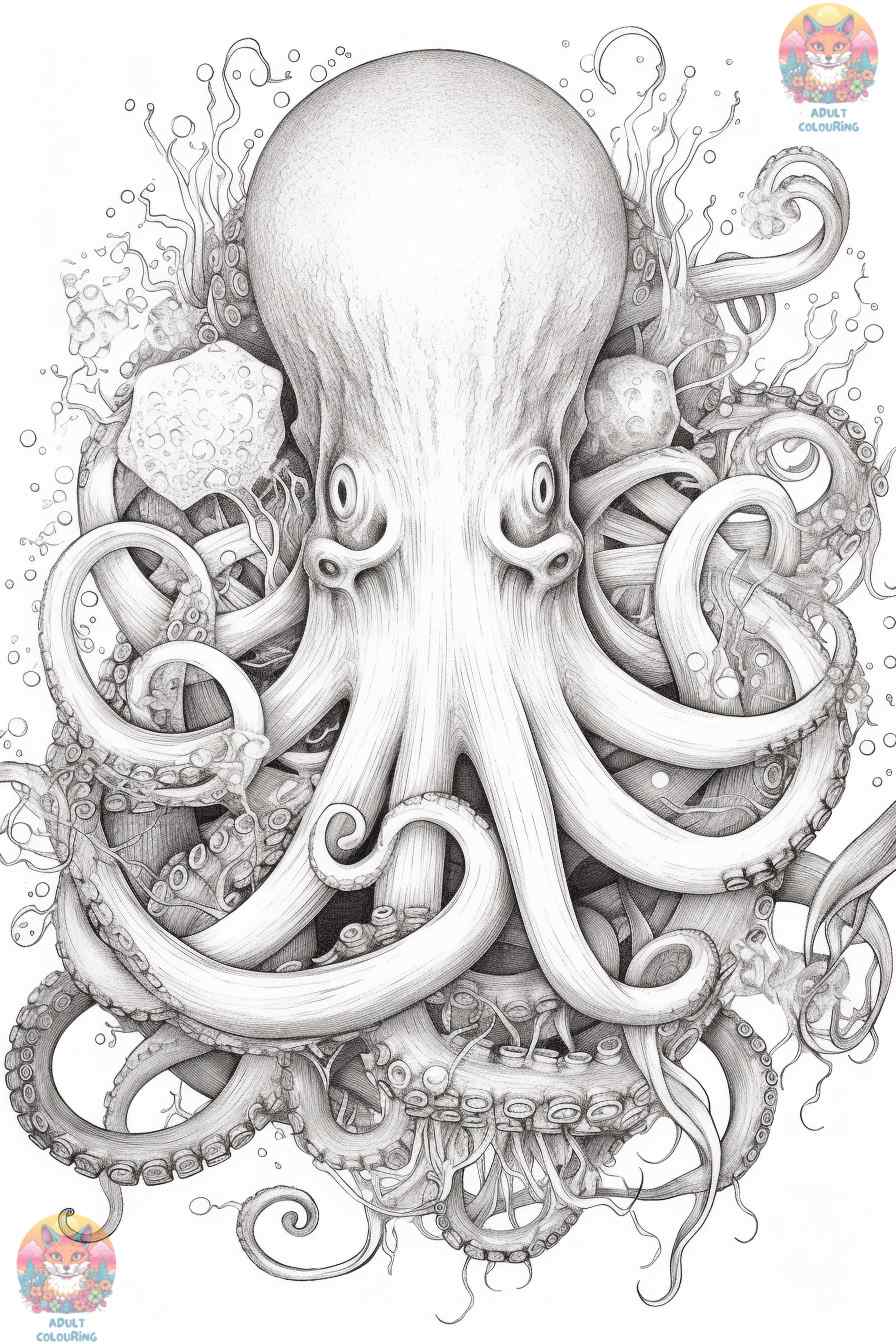 A Deep Dive Into the Best Squid Coloring Pages - adultcolouring.com