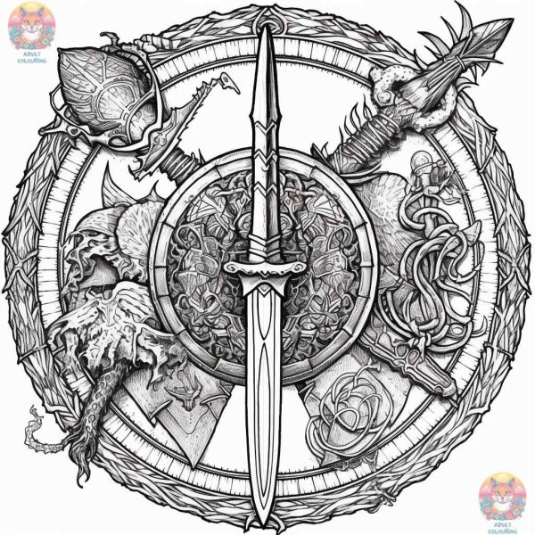 Forge Your Adventure: Experience our Unique Sword Coloring Pages ...