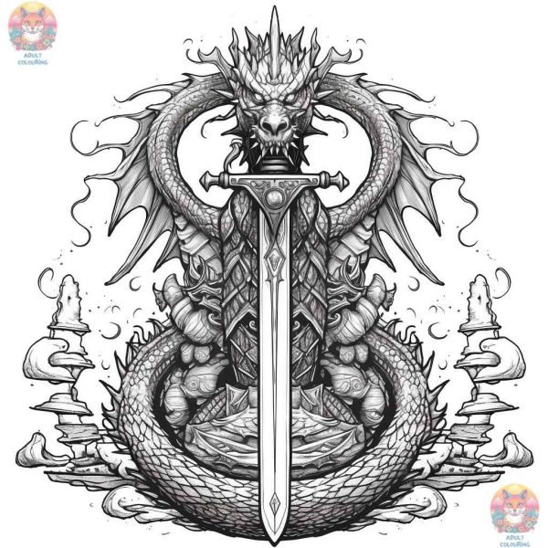 Forge Your Adventure: Experience our Unique Sword Coloring Pages ...