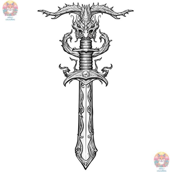 Forge Your Adventure: Experience our Unique Sword Coloring Pages ...