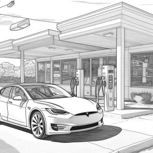 Drive Imagination: Experience our Electrifying Tesla Coloring Pages ...