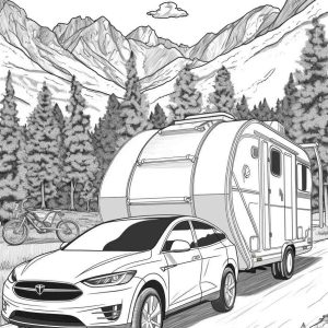 Drive Imagination: Experience our Electrifying Tesla Coloring Pages ...