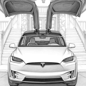 Drive Imagination: Experience our Electrifying Tesla Coloring Pages ...