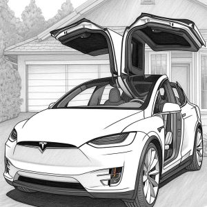 Drive Imagination: Experience our Electrifying Tesla Coloring Pages ...
