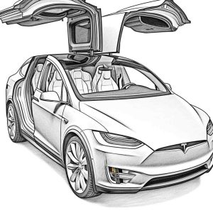 Drive Imagination: Experience our Electrifying Tesla Coloring Pages ...