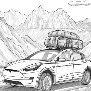 Drive Imagination: Experience our Electrifying Tesla Coloring Pages ...