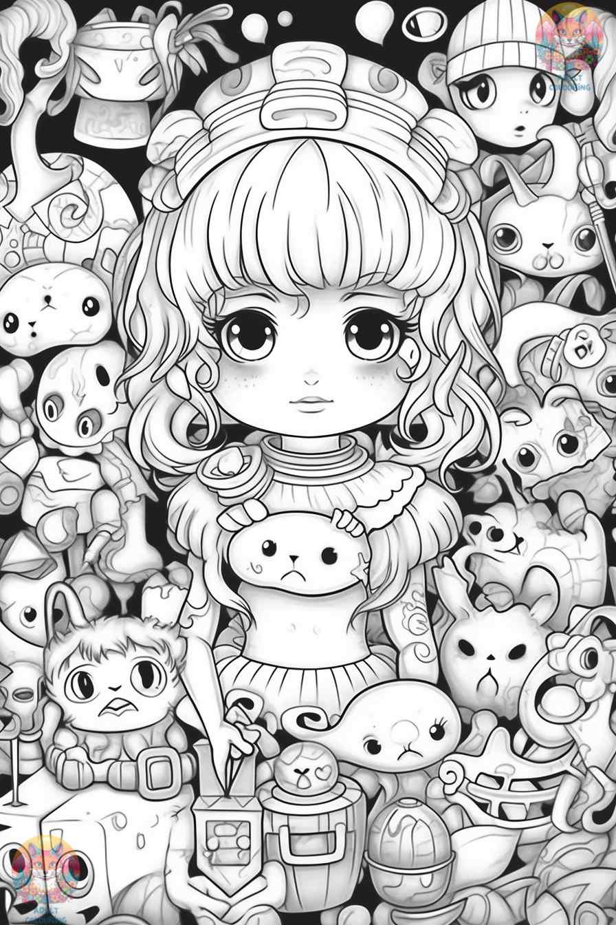Adorably Eerie: Free High Quality Creepy Kawaii Coloring Pages ...