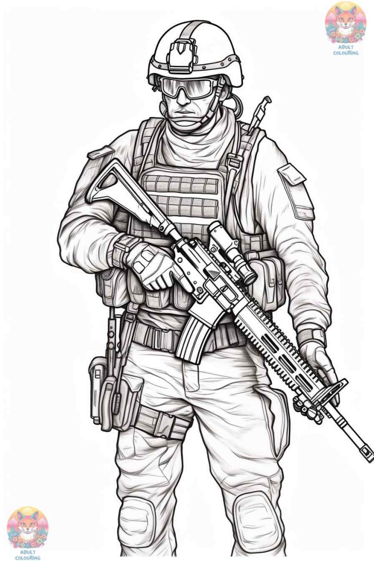 Stepping into the Battlefield with Soldier Coloring Pages ...