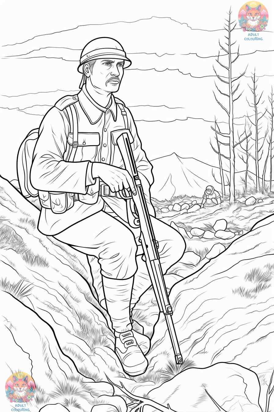 Stepping into the Battlefield with Soldier Coloring Pages ...