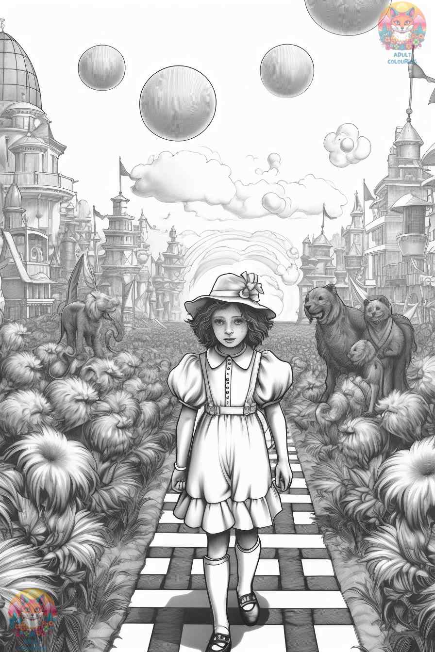 Free Wizard of Oz Coloring Pages For All Ages - adultcolouring.com