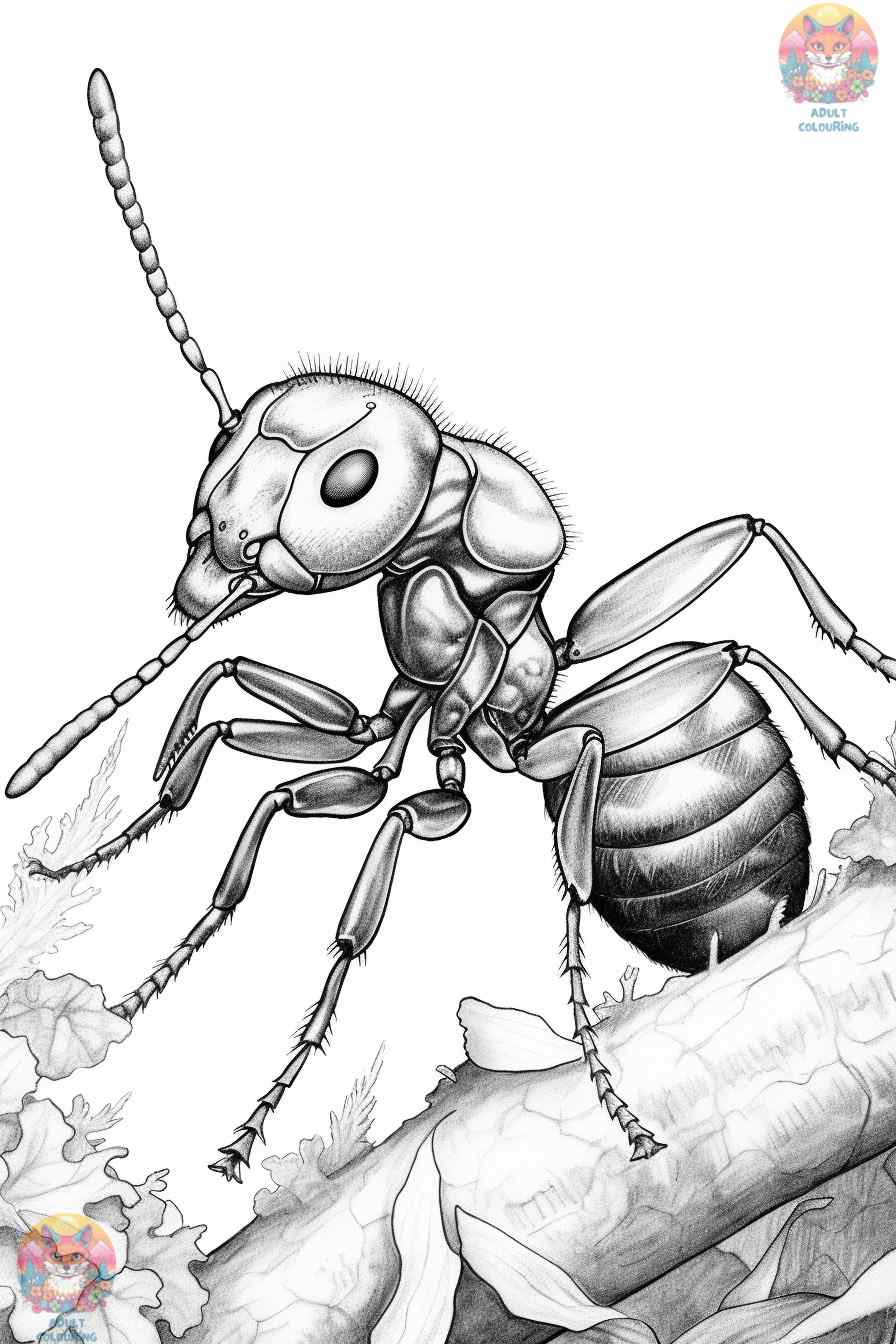 The World of Ants: Free Ant Coloring Pages - adultcolouring.com