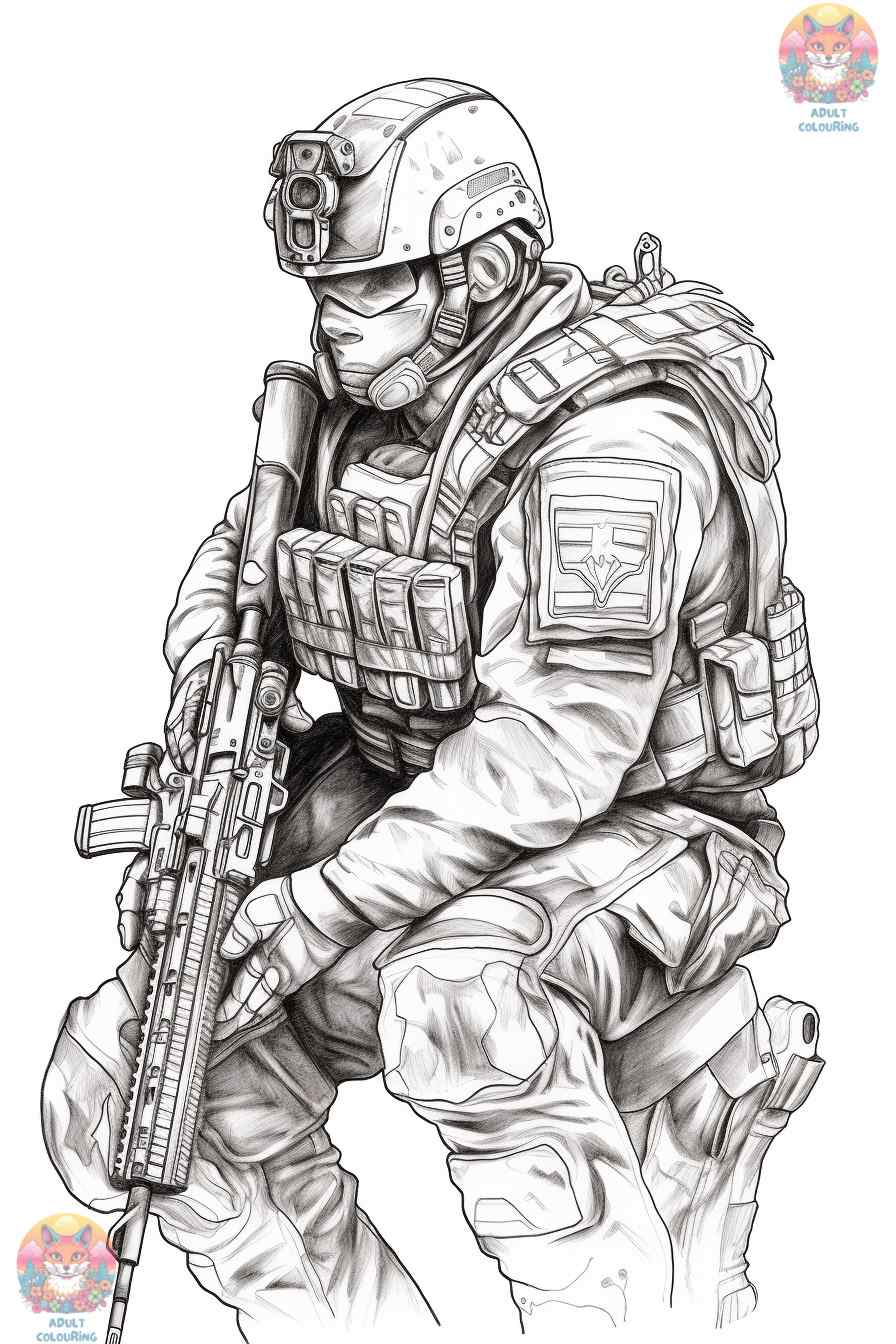 Stepping into the Battlefield with Soldier Coloring Pages ...