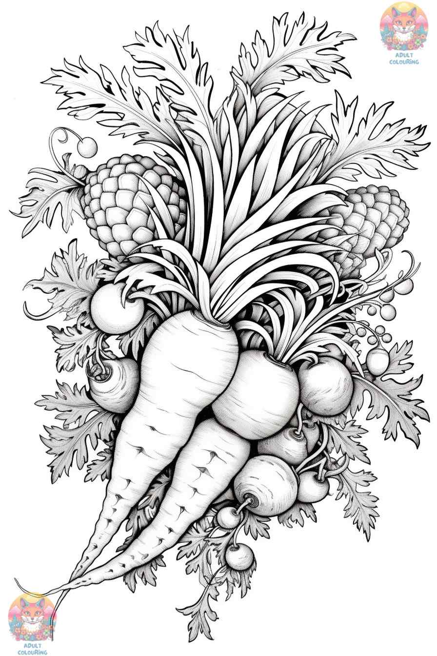 Unearthing the Vibrant World of Carrot Coloring Pages - adultcolouring.com