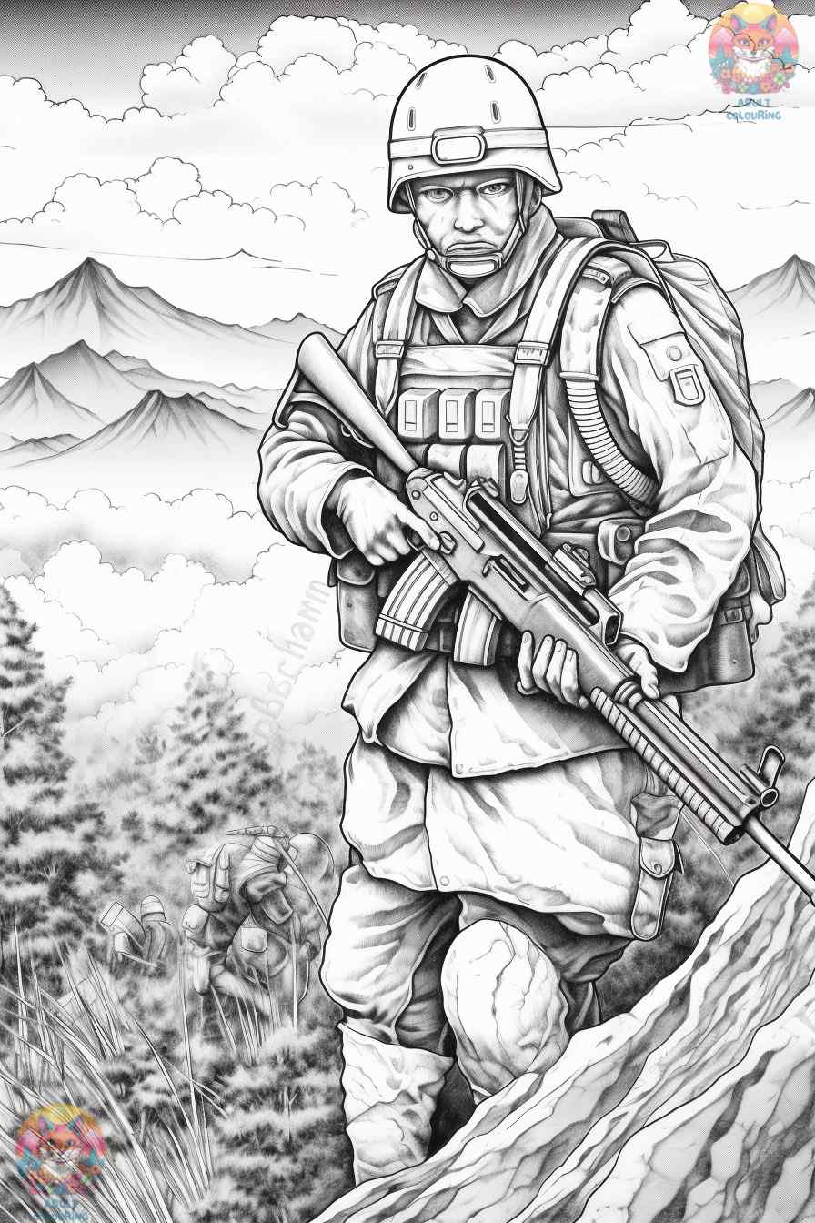 Stepping into the Battlefield with Soldier Coloring Pages ...
