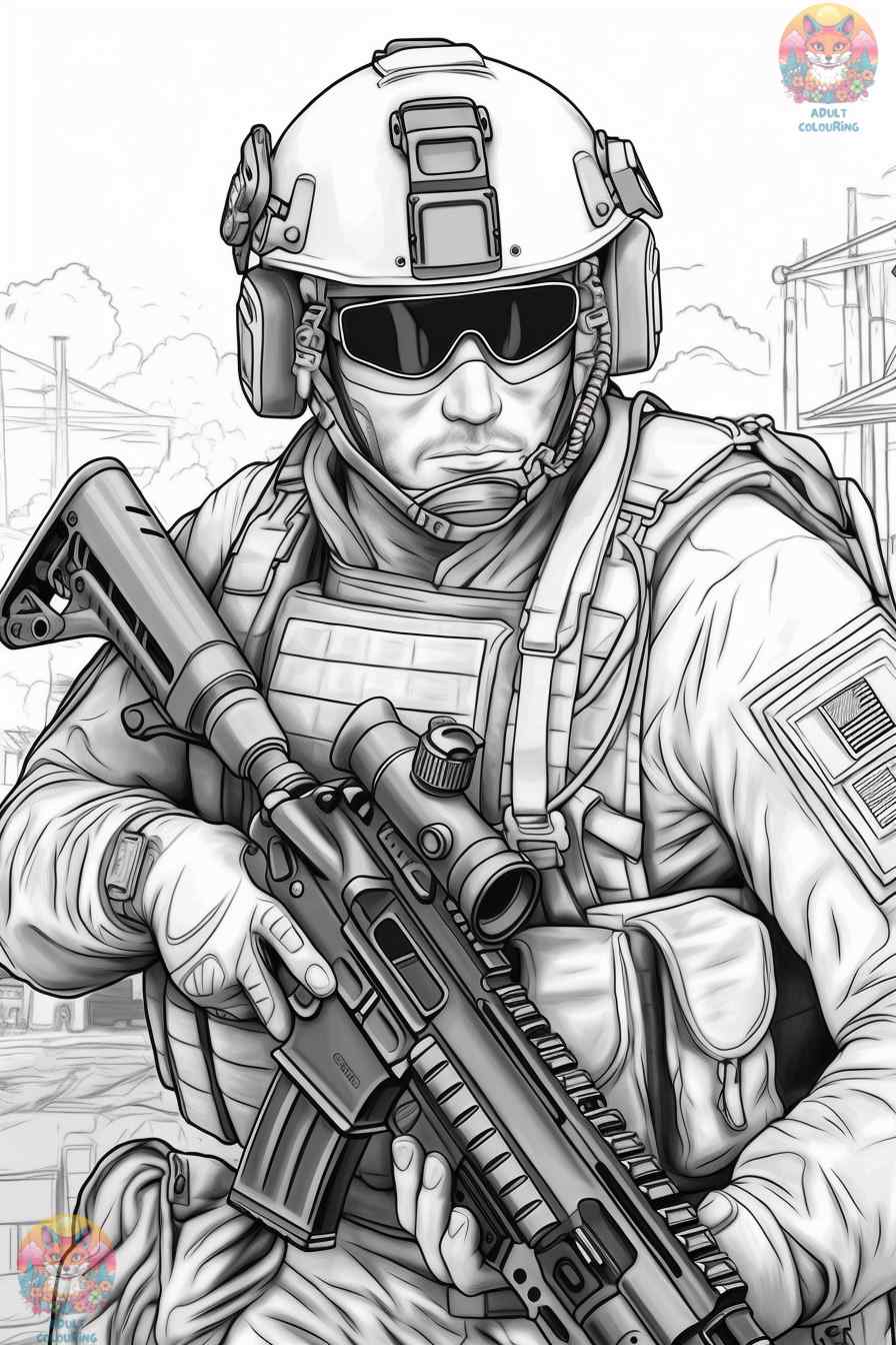 Stepping into the Battlefield with Soldier Coloring Pages ...