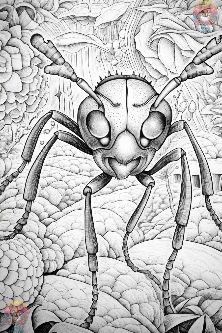The World of Ants: Free Ant Coloring Pages - adultcolouring.com
