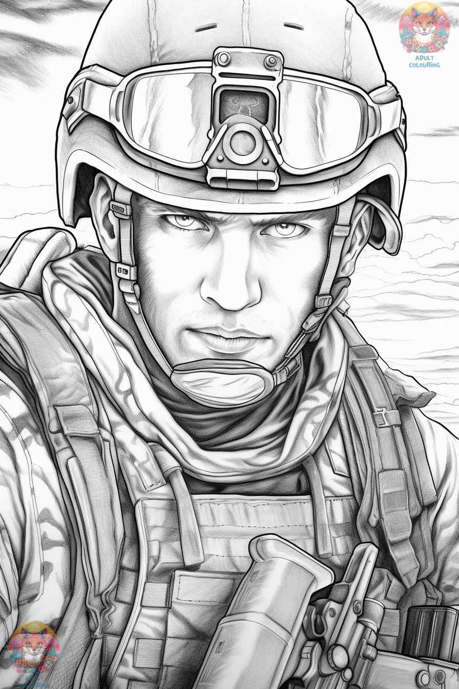 Stepping into the Battlefield with Soldier Coloring Pages ...