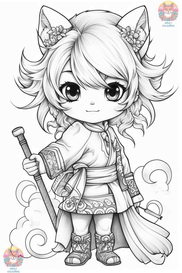 Bring Kawaii to Life: Free Chibi Coloring Pages - adultcolouring.com