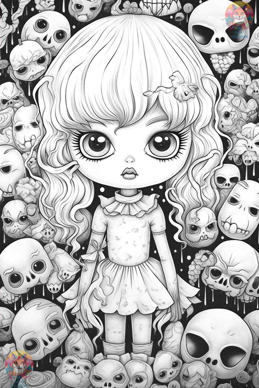 Adorably Eerie: Free High Quality Creepy Kawaii Coloring Pages ...