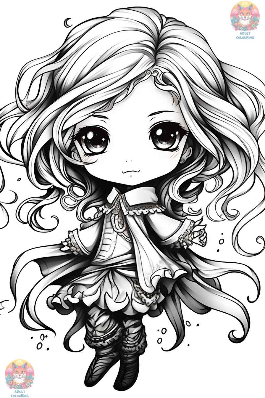 Bring Kawaii to Life: Free Chibi Coloring Pages - adultcolouring.com